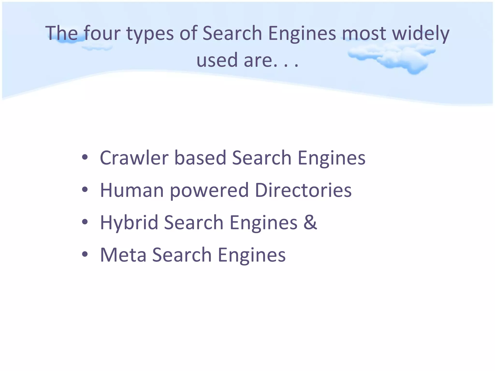 Types of Search Engines | PPT