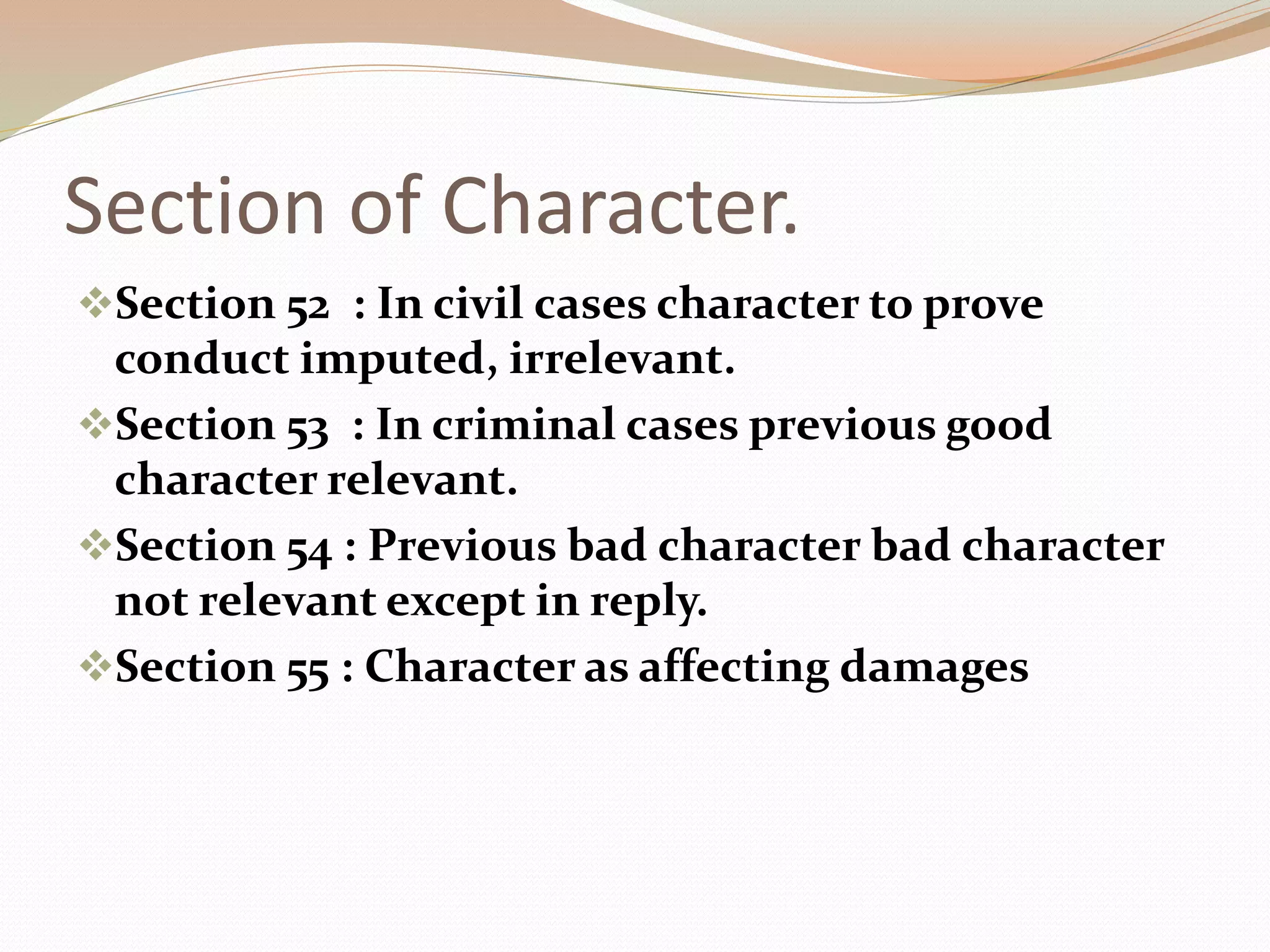 Relevancy of character. | PPTX