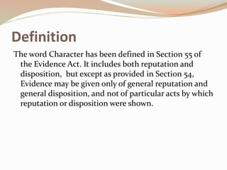 Relevancy of character. | PPTX