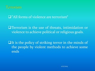 terrorism ppt | PPTX