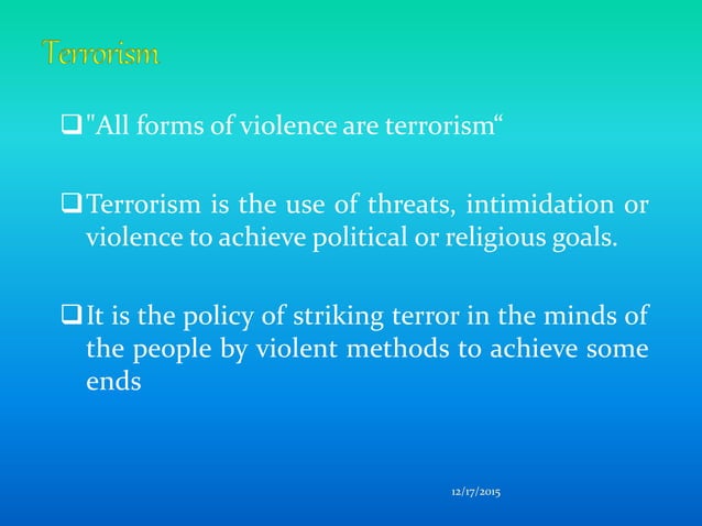 terrorism ppt | PPTX