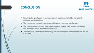 Analysis of sustainability of Tata motors | PPTX