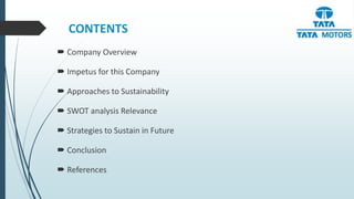 Analysis of sustainability of Tata motors | PPTX