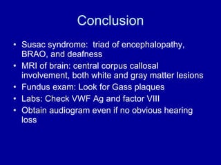 Susac Syndrome | PPT