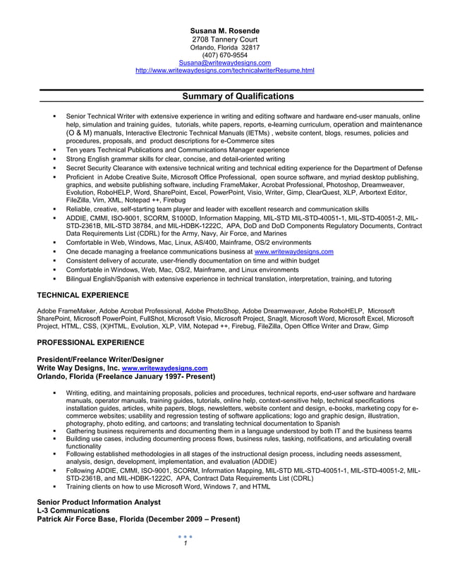 Susana Rosende 2009 Resume 2 | DOCX