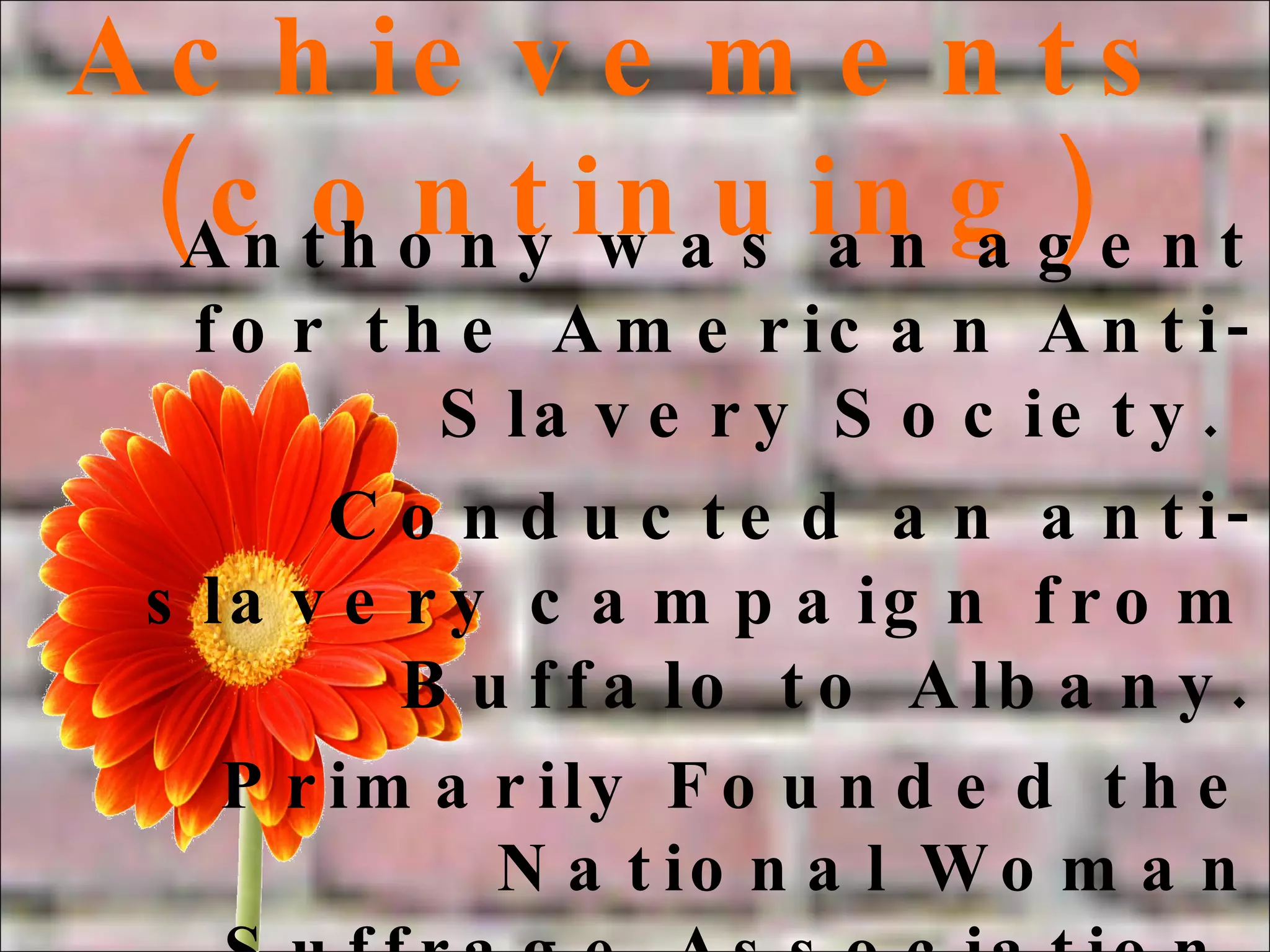 Susan B. Anthony Power Point | PPT