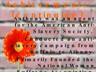 Susan B. Anthony Power Point | PPT