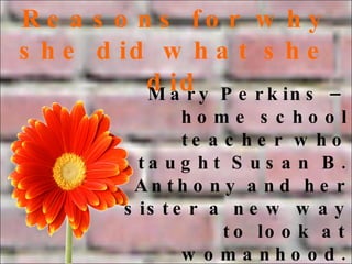 Susan B. Anthony Power Point | PPT