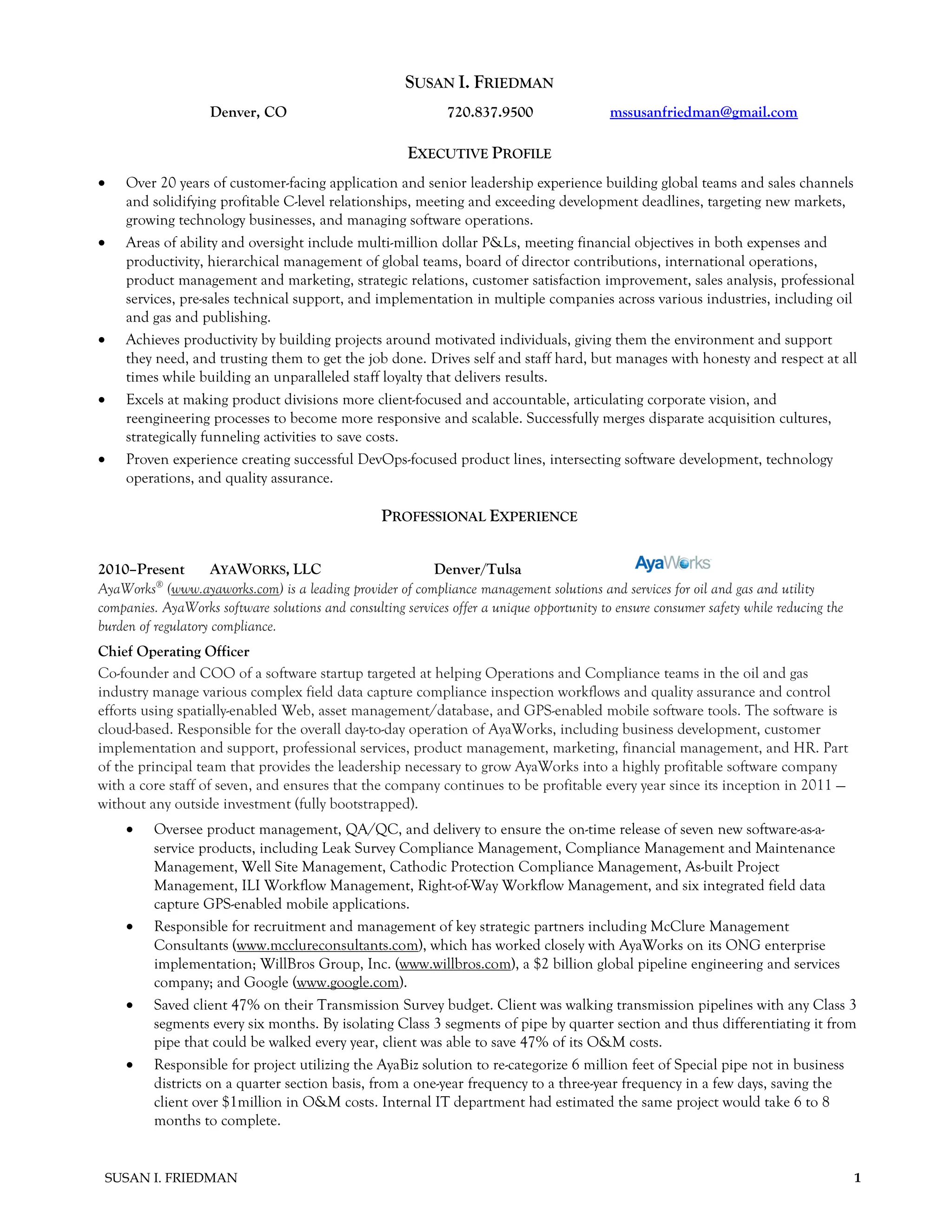 Susan Friedman Resume | PDF