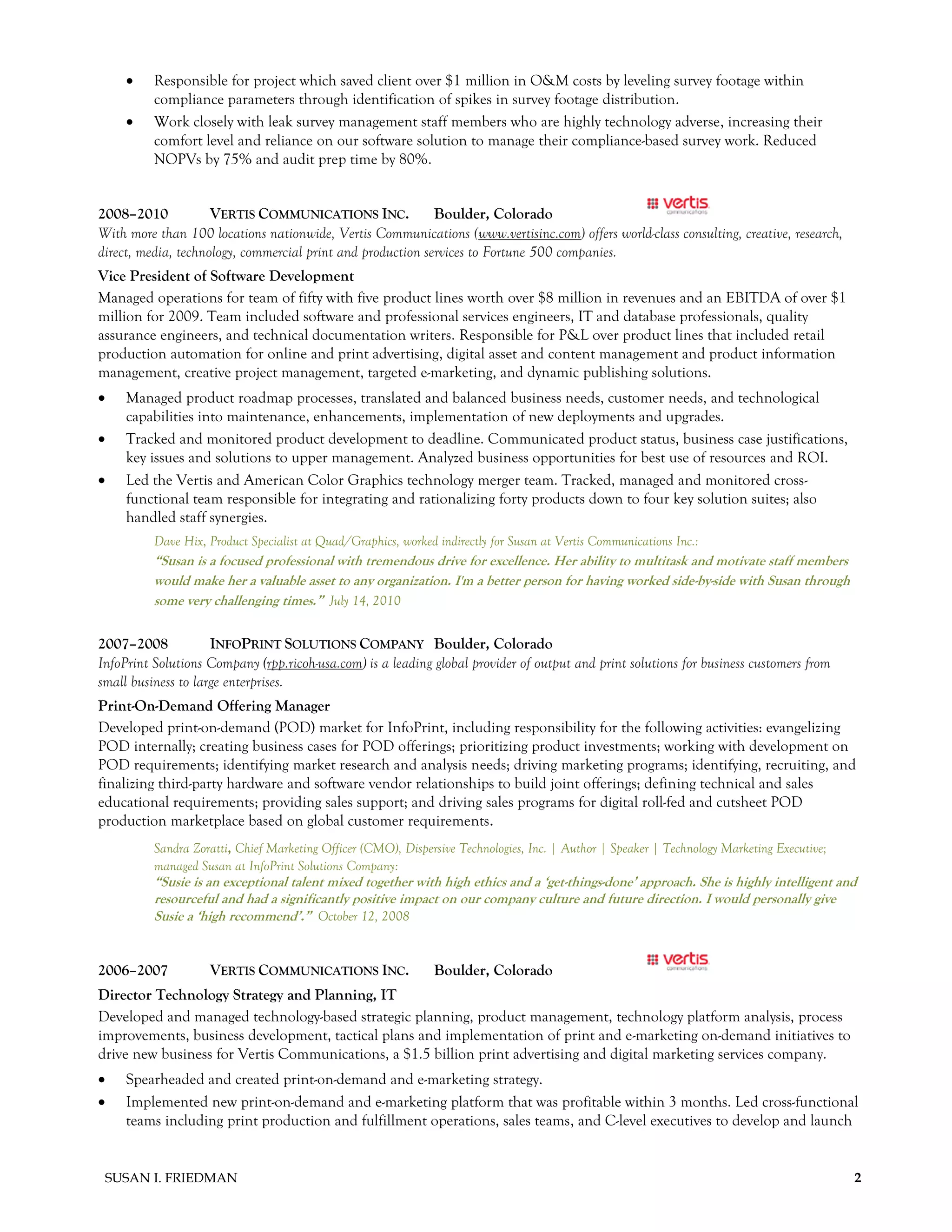 Susan Friedman Resume | PDF