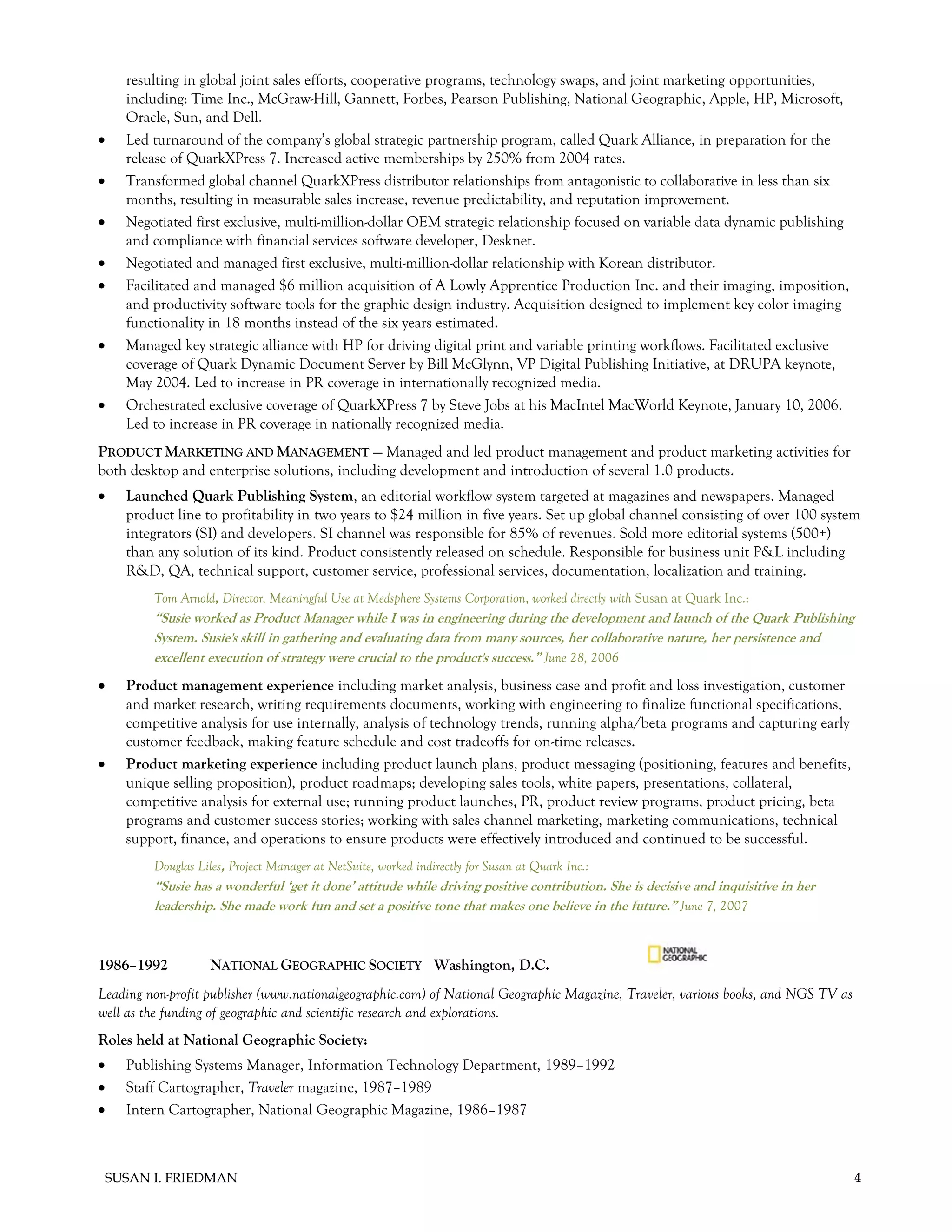 Susan Friedman Resume | PDF