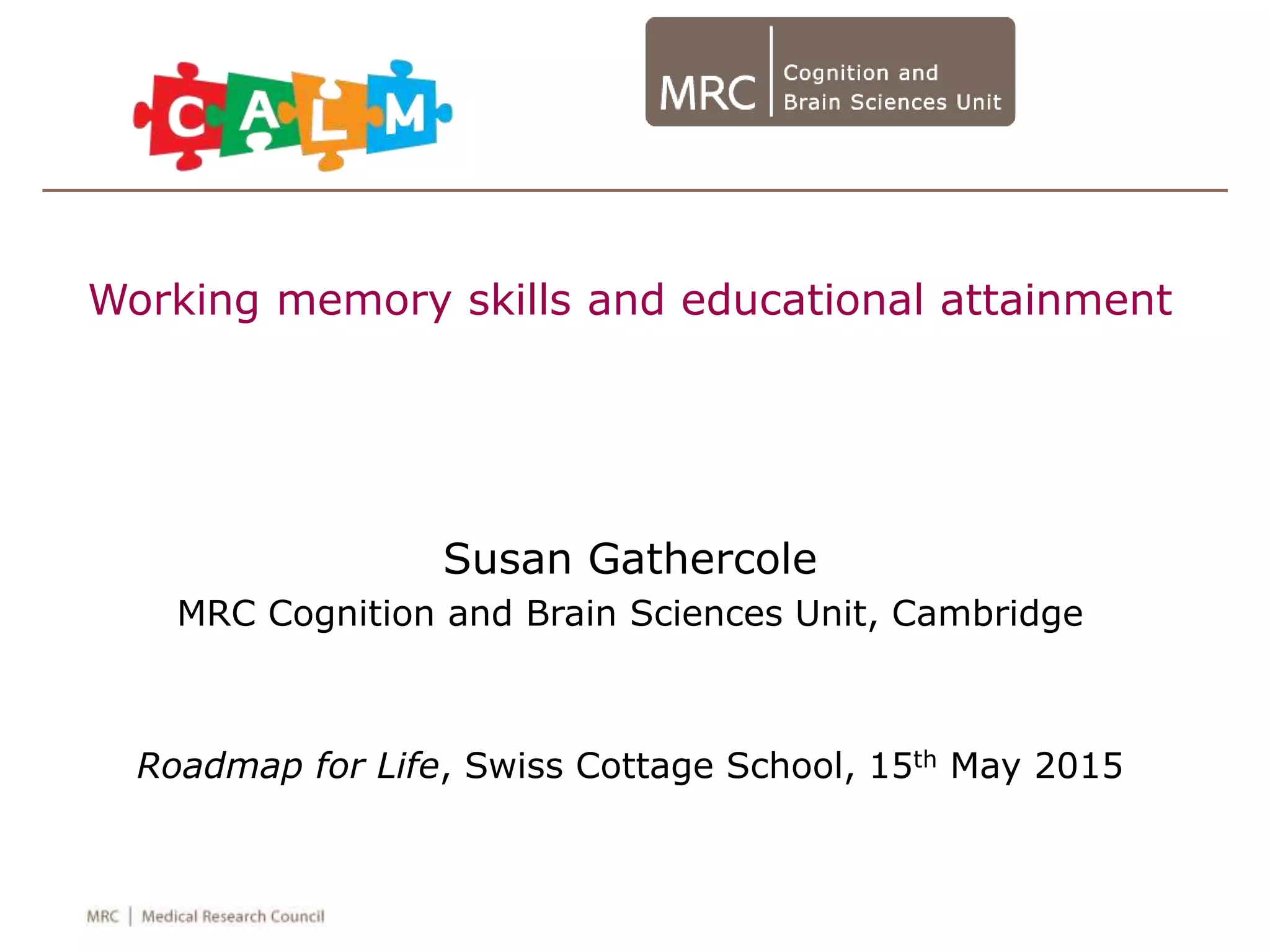 KEYNOTE - Susan Gathercole | PPTX