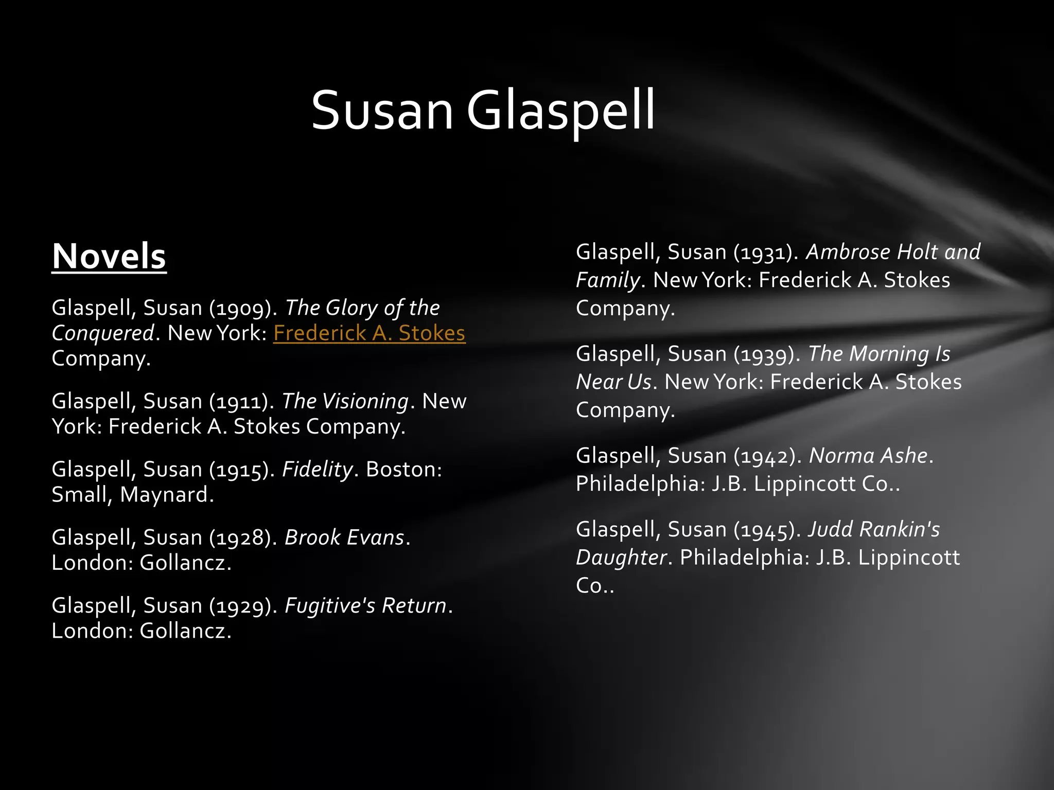 Susan glaspell | PPTX
