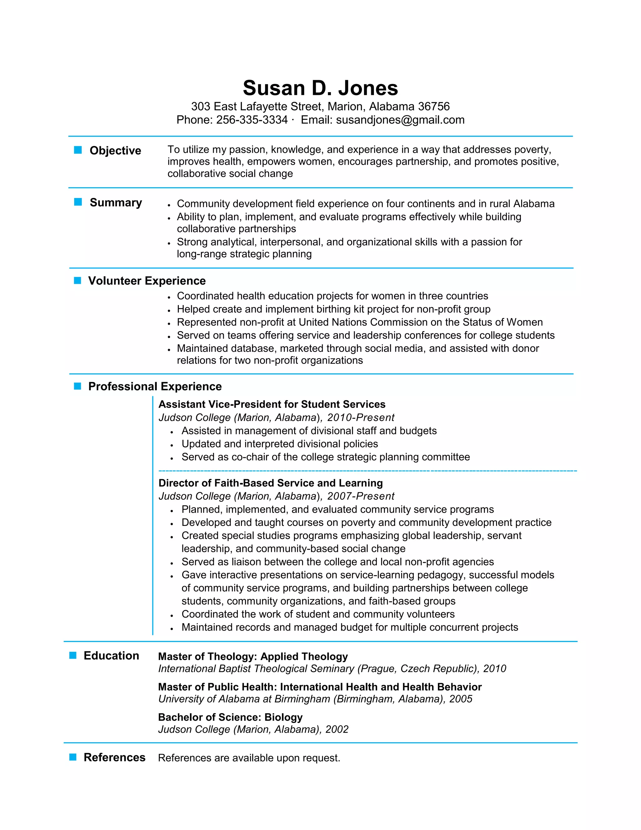 One Page Resume | PDF