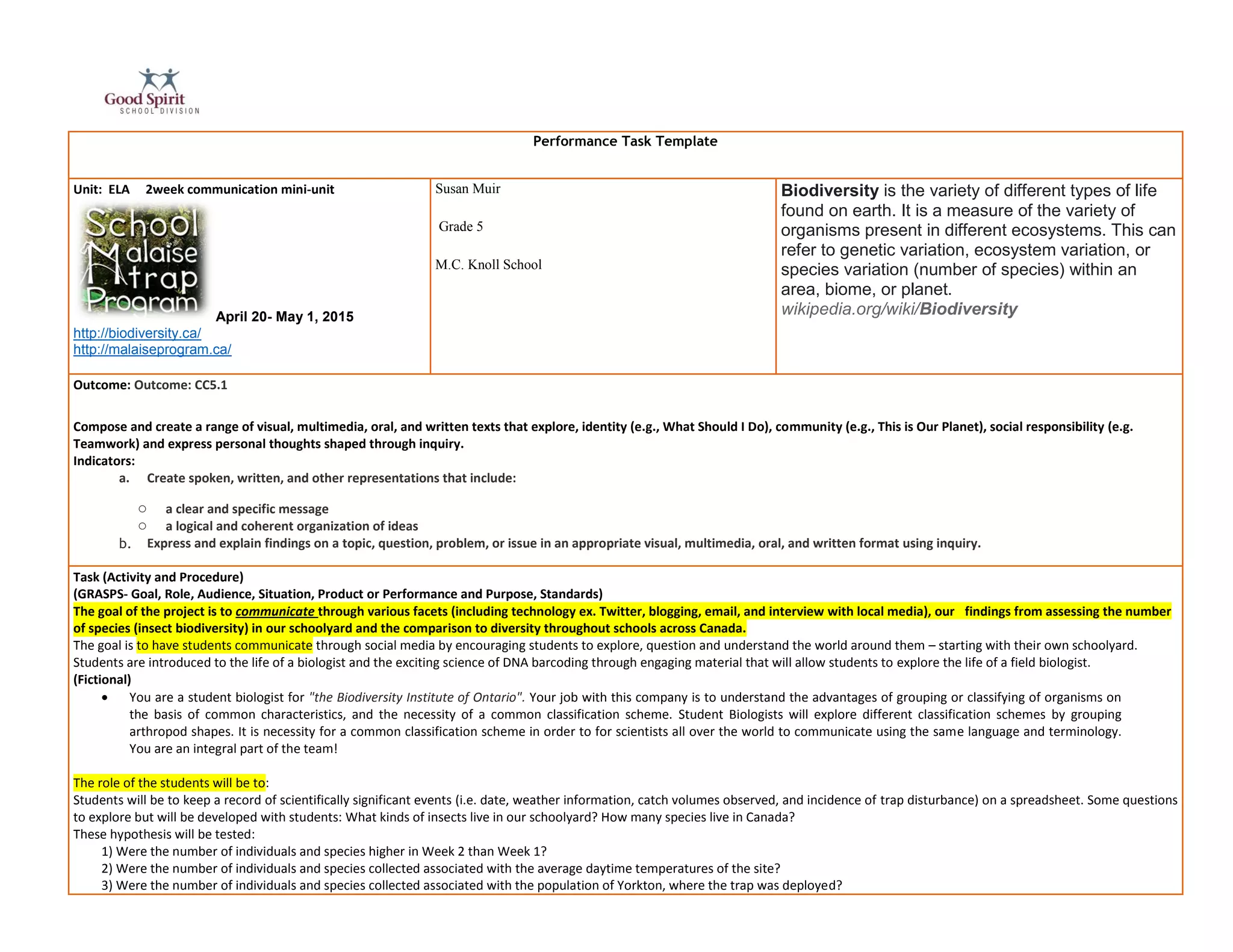 performance task | PPT