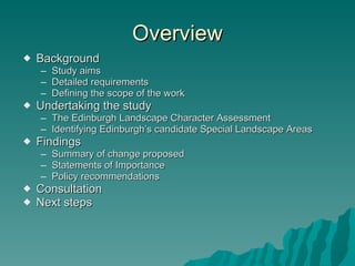 Review of Local Landscape Designations, Edinburgh | PPT