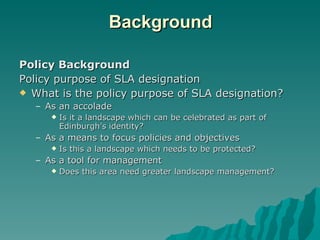 Review of Local Landscape Designations, Edinburgh | PPT