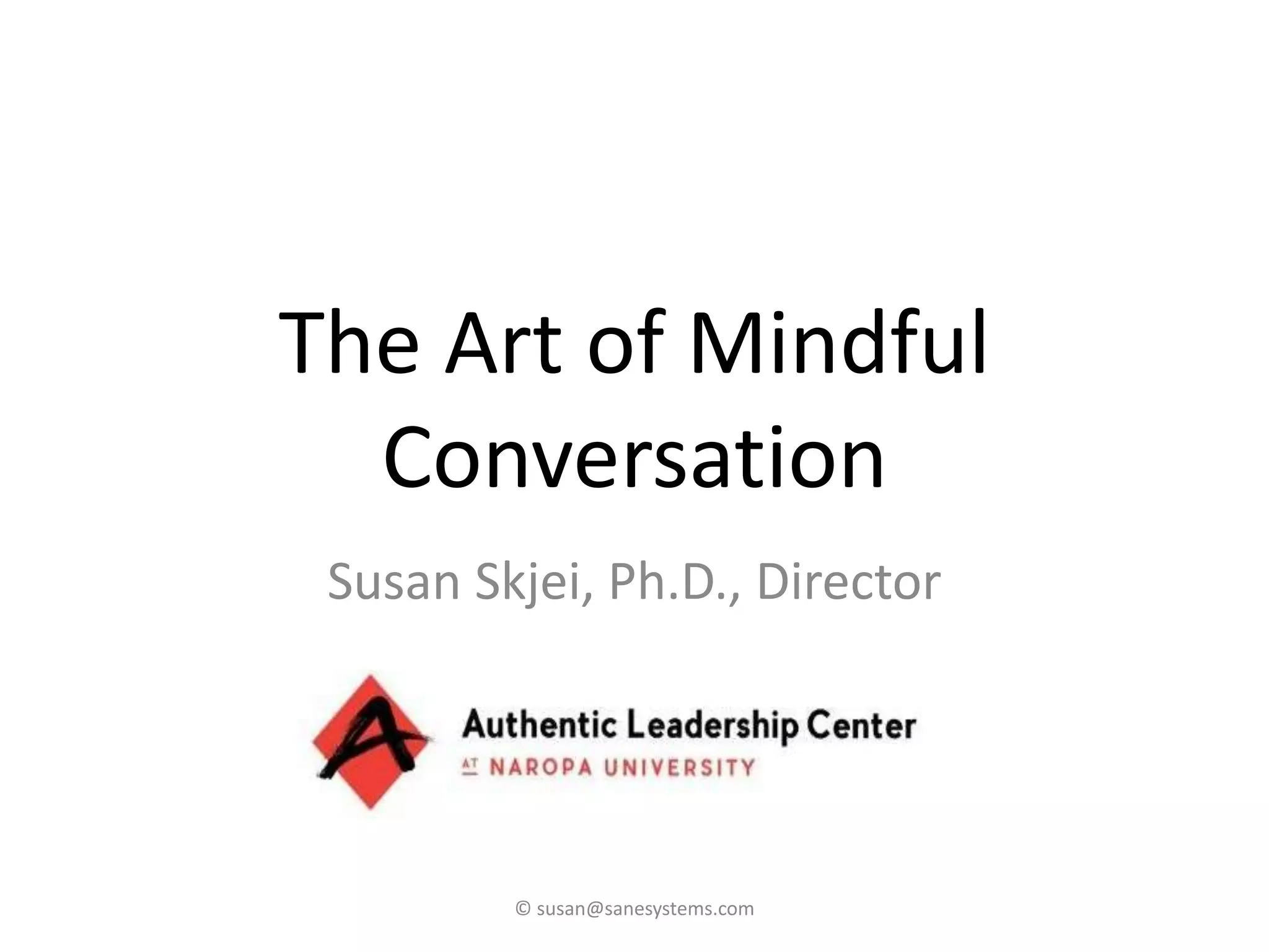 The Art of Mindful Conversation | PPTX
