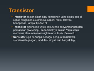 Susanto karakteristik transistor_revisi | PPTX