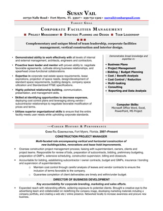 Resume | DOC | Construction Industry | Industries