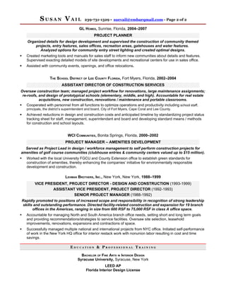 Resume | DOC | Construction Industry | Industries
