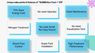 SUSBIO ECOTREAT for sewage treatment plant | PPTX
