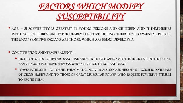 Susceptibility | PPTX | Diseases and Conditions | Medical Health
