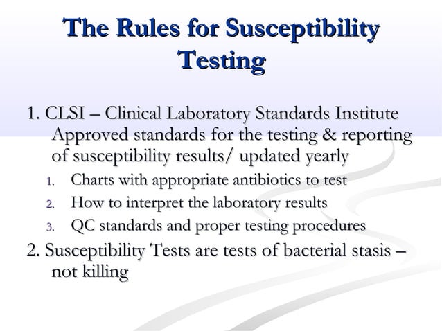 Susceptibility Testing Review | PPT