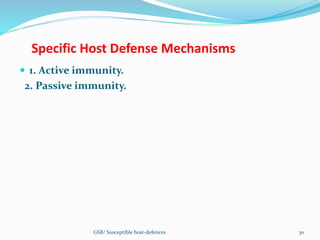 Susceptible host and host defence | PPTX