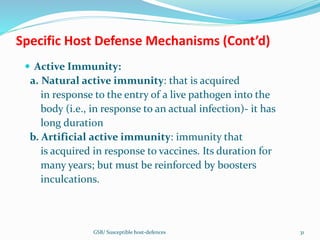 Susceptible host and host defence | PPTX