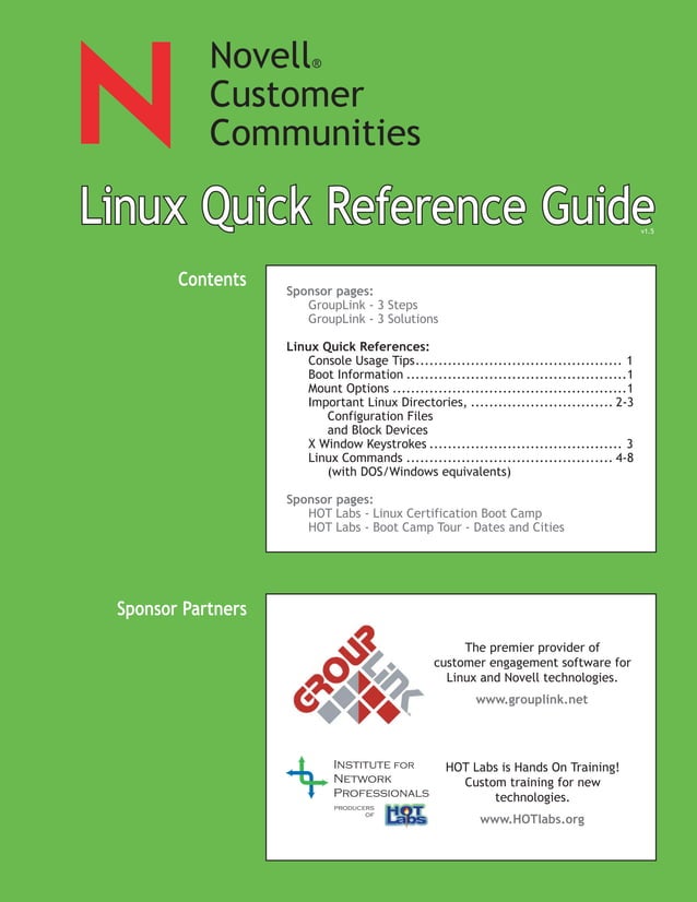 SUSE Linux quick reference | PDF