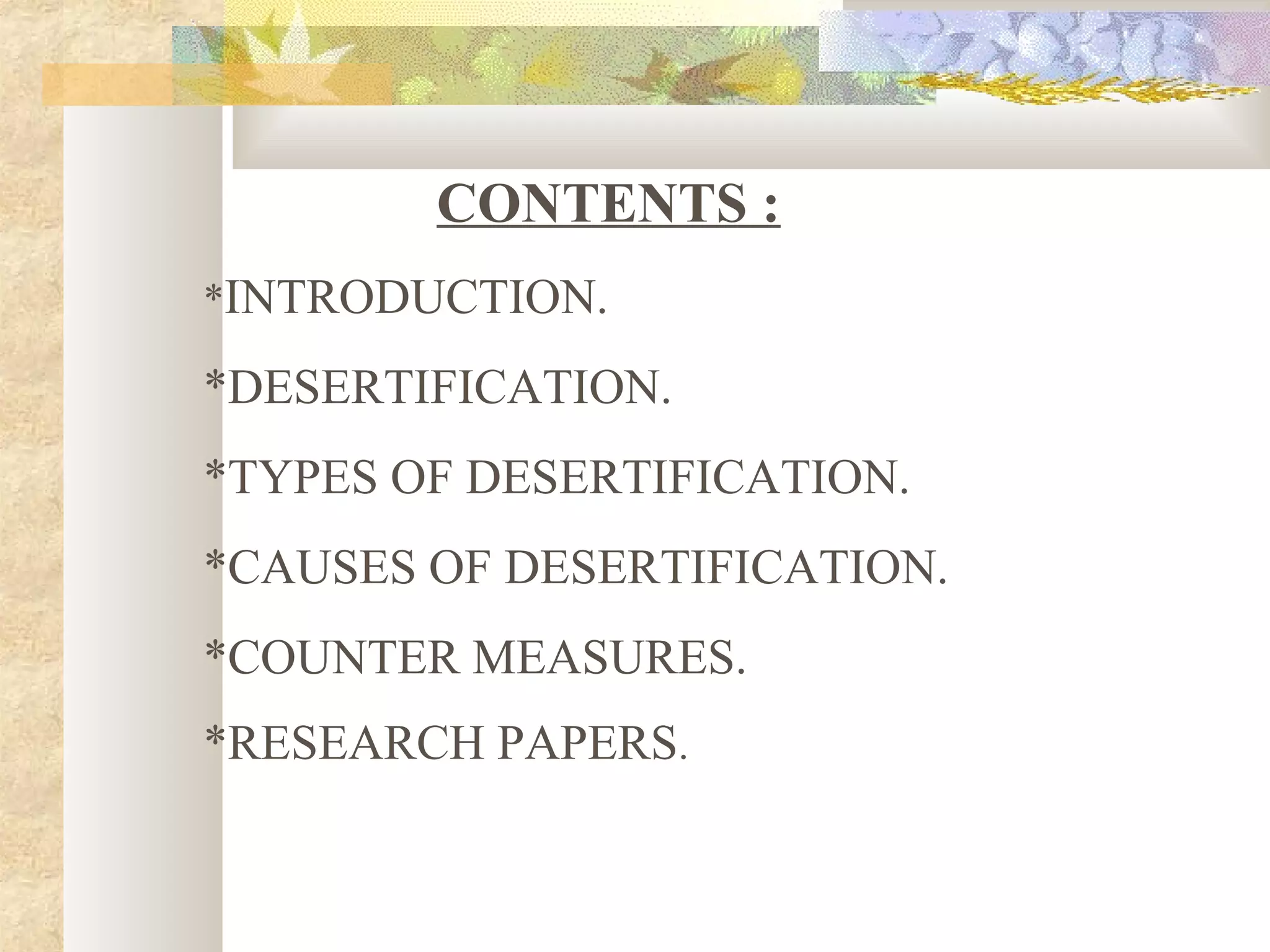 DESERTIFICATION | PPT