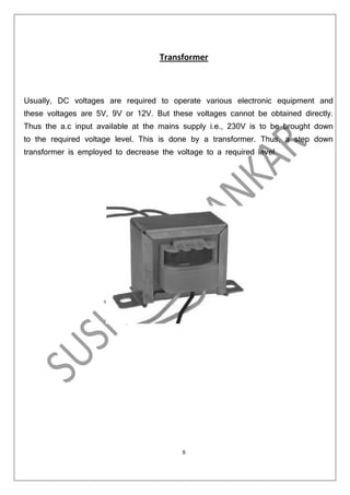 Automatic Plant Irrigator -Mini Project ECE(without micro controller) | PDF