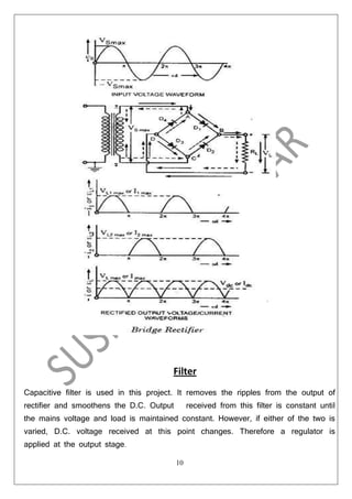 Automatic Plant Irrigator -Mini Project ECE(without micro controller) | PDF