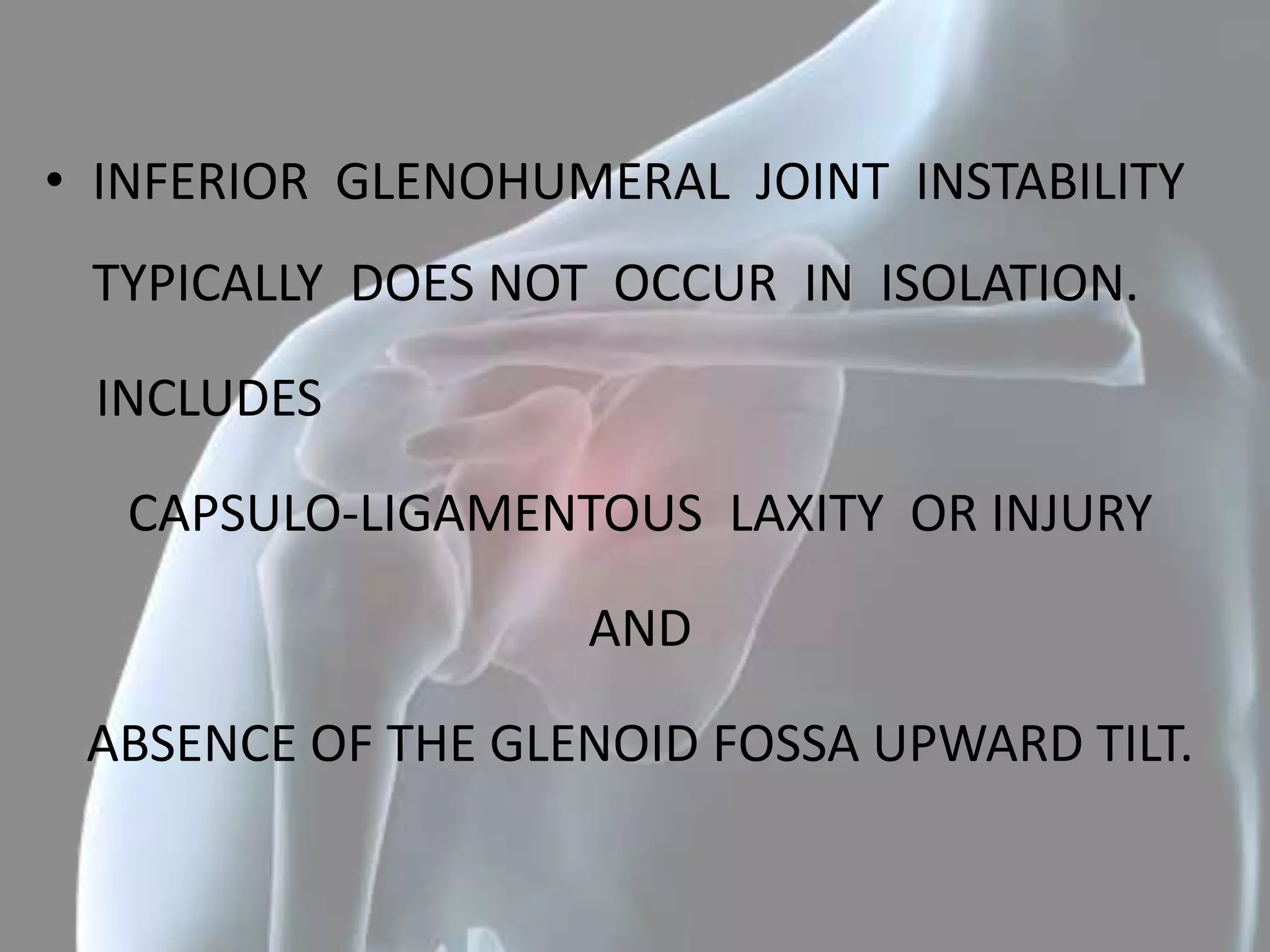 SHOULDER PATHOLOGIES IN YOUNG ACTIVE PERSONS | PPTX