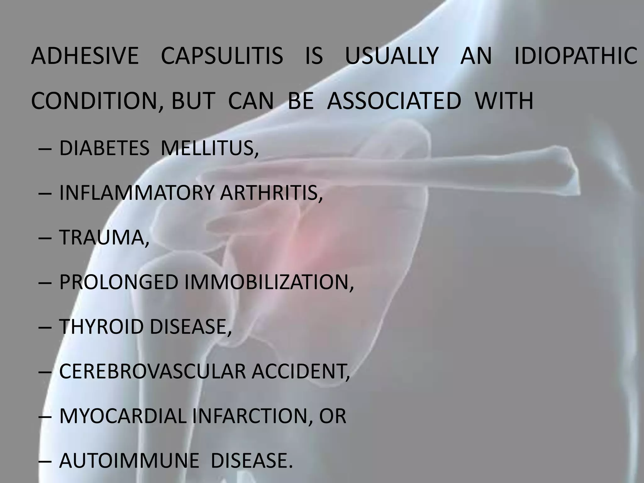 SHOULDER PATHOLOGIES IN YOUNG ACTIVE PERSONS | PPTX