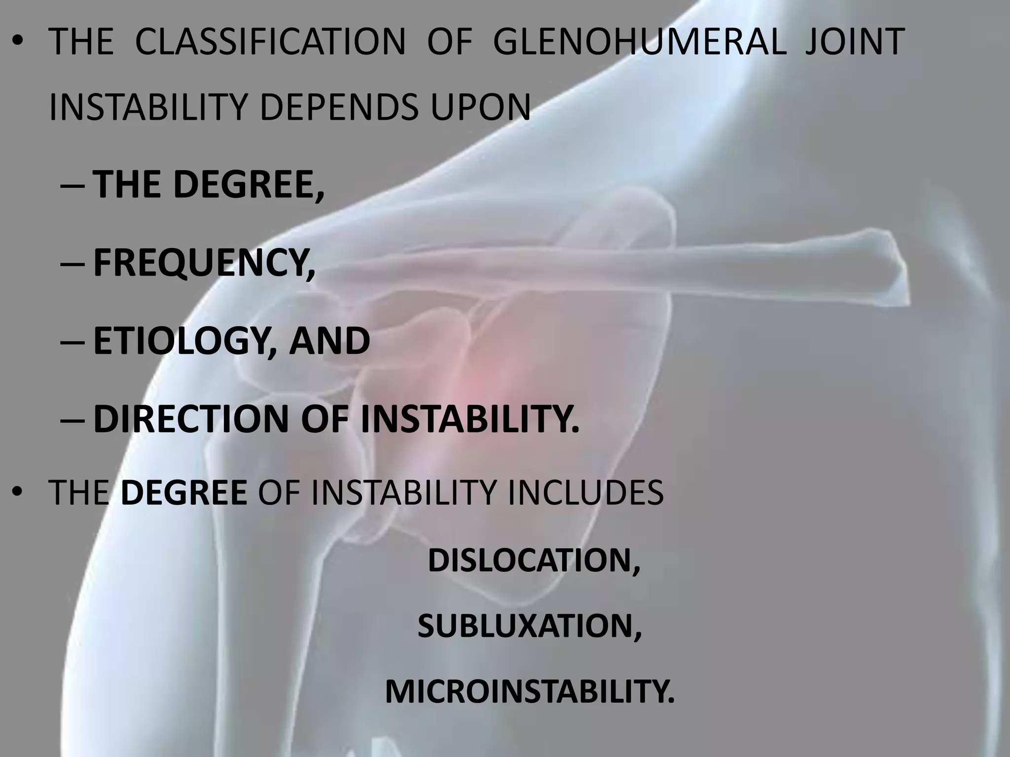 SHOULDER PATHOLOGIES IN YOUNG ACTIVE PERSONS | PPTX