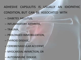 SHOULDER PATHOLOGIES IN YOUNG ACTIVE PERSONS | PPT | Free Download