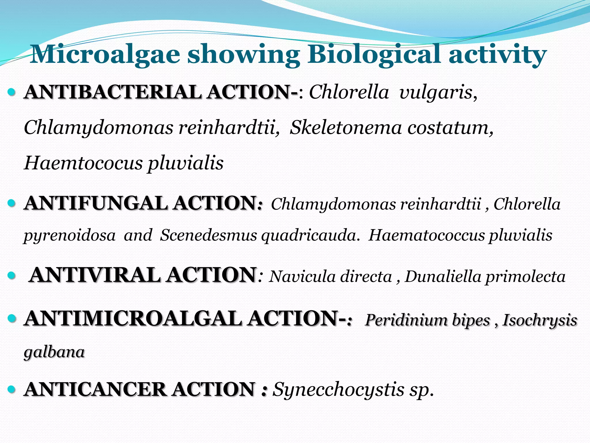 Bioprospecting of Microalgae for Bioactive secondary Metabolites | PPTX