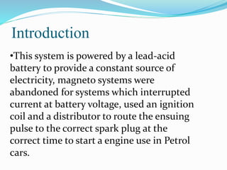 BATTERY OPERATED IGNITION SYSTEM | PPTX | Auto Parts | Automotive
