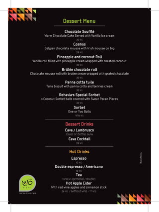 Sushi rechavia dessert menu english | PDF
