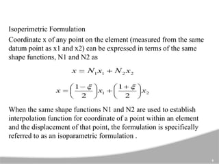 Expressions for shape functions of linear element | PPT