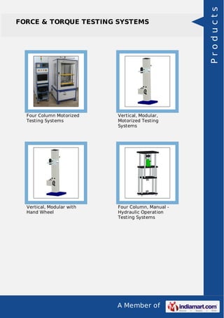 Testing Machines, Electronic Indicators, Torque Wrenches | PDF