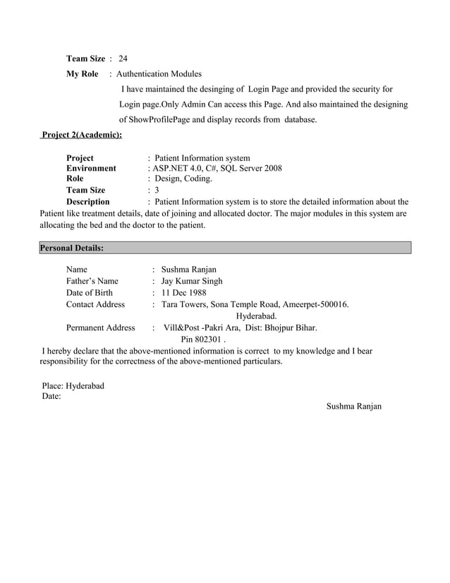Sushma cv | PDF
