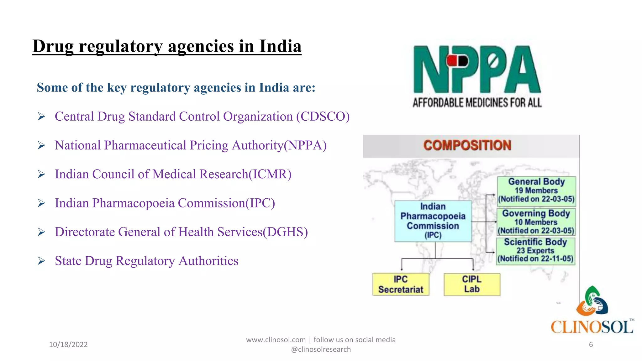 Role of drug regulatory agencies | PPTX