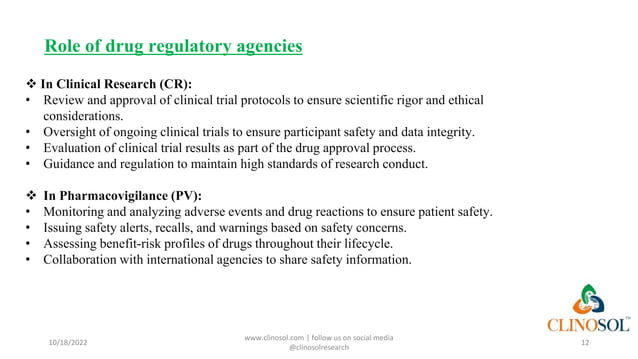 Role of drug regulatory agencies | PPTX | Pharmaceutical Industry ...