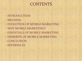 PPT on mobile marketing | PPTX