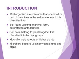 soil characteristics influencing growth and activity of microflora | PPTX