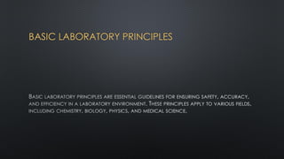 Clinical Laboratory Technology - Basic Laboratory Technology | PPT