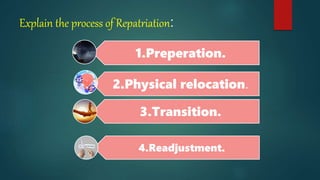 Expatriation, MCN, HCN, and TCN and Explain the process of expatriation ...